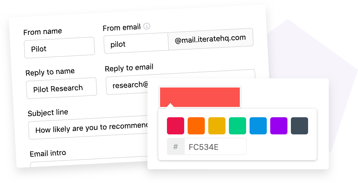 One-click email surveys – Iterate