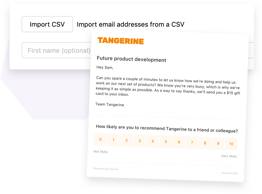 One-click email surveys – Iterate
